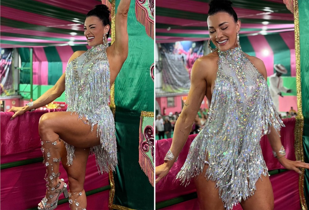 Juju Salimeni mostra corpo sarado com look de franjas em ensaio da ...