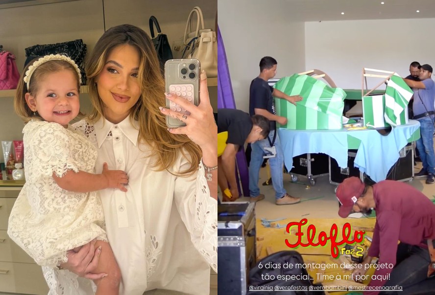 Festa luxuosa de Maria Flor, filha de Virginia e Zé Felipe, é montada ...