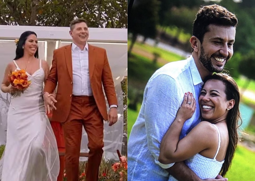 Elenco de 'Casamento às Cegas 4' se reúne em bar; só três casais são vistos juntos