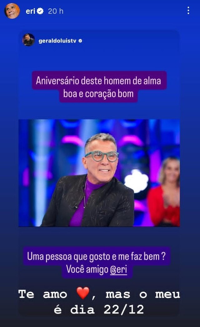Eri Johnson corrige gafe de Geraldo Luis
