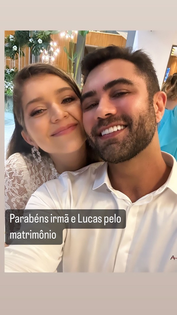 Lyandra Costa, filha do sertanejo Leandro, se casa e reúne os irmãos