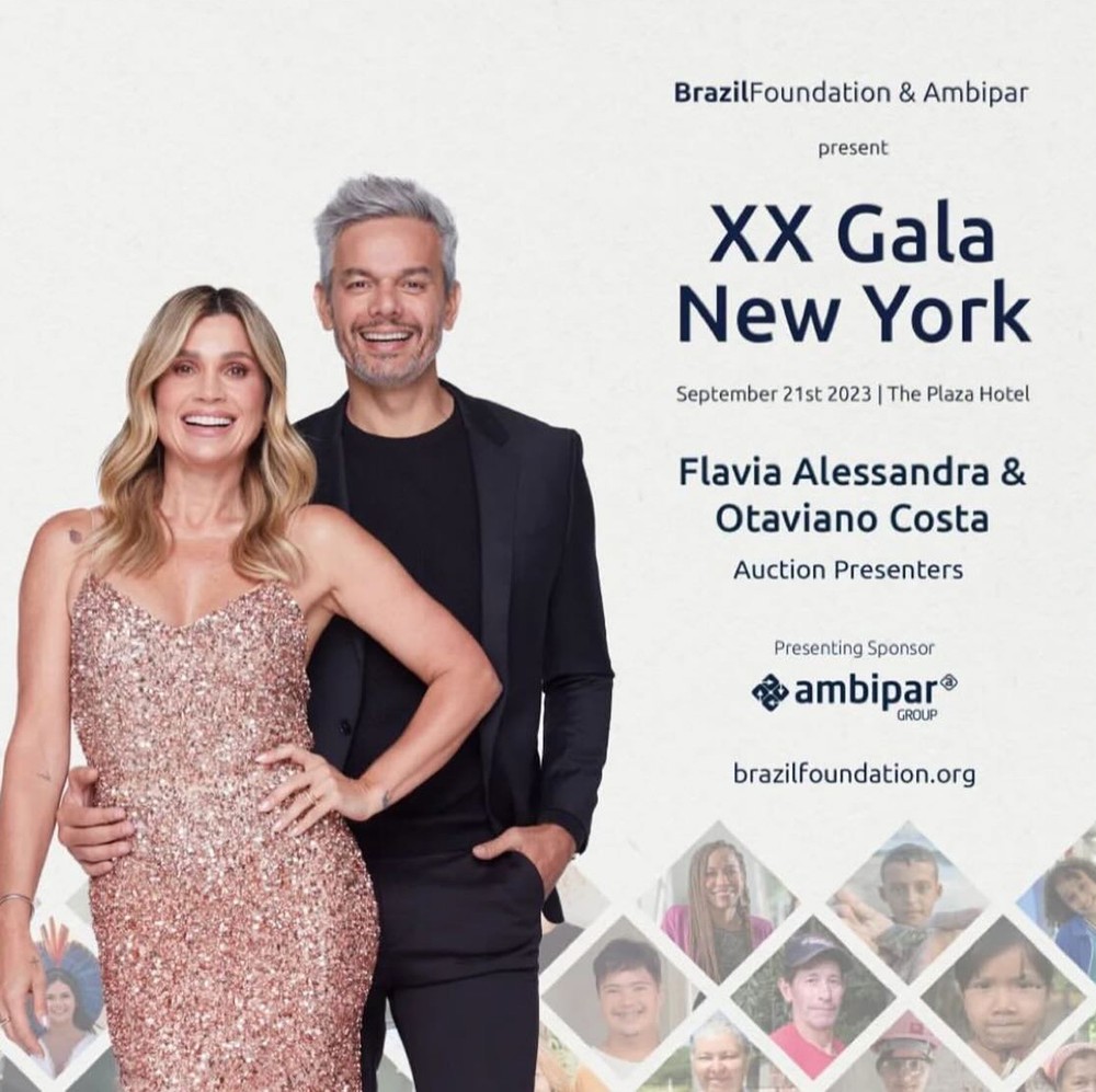 Flávia Alessandra e Otaviano Costa brilham no BrazilFoundation, em Nova ...