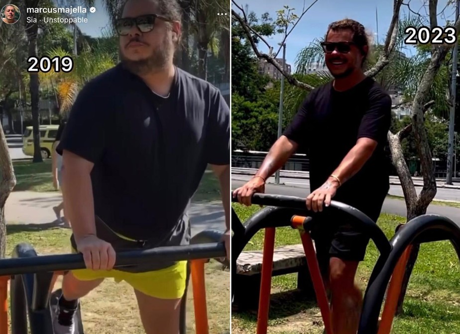 Marcus Majella compartilha vídeo de antes e depois de eliminar 30 kg; veja