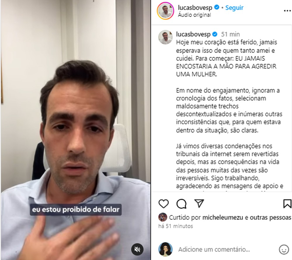 Deputado Lucas Bove se pronuncia após ser acusado de agredir a ex ...