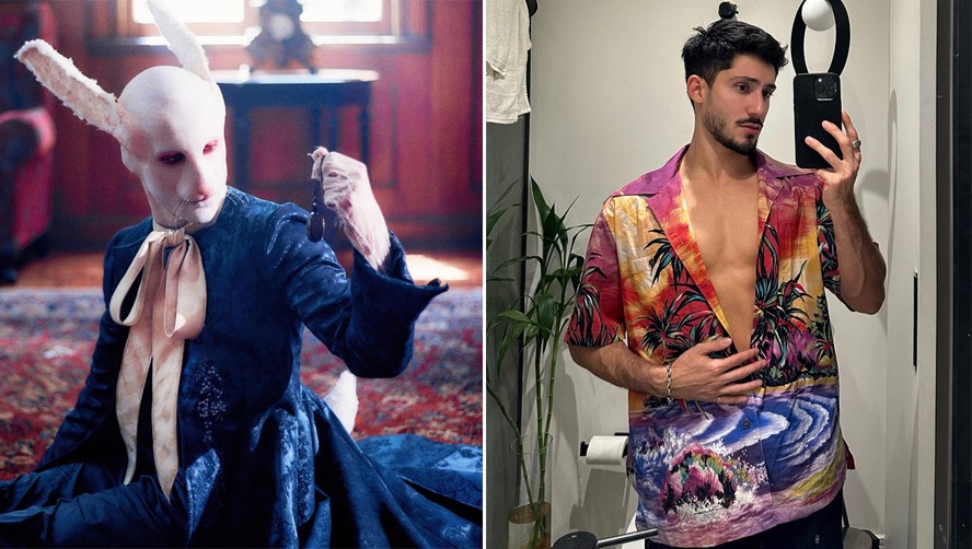 Influencer Vittor Fernando usa fantasia realista de coelho em baile de ...