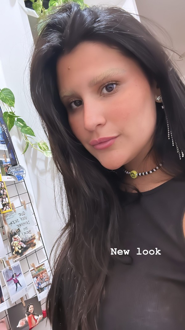 Giulia Costa descolore sobrancelhas e mostra novo look na web; veja o ...