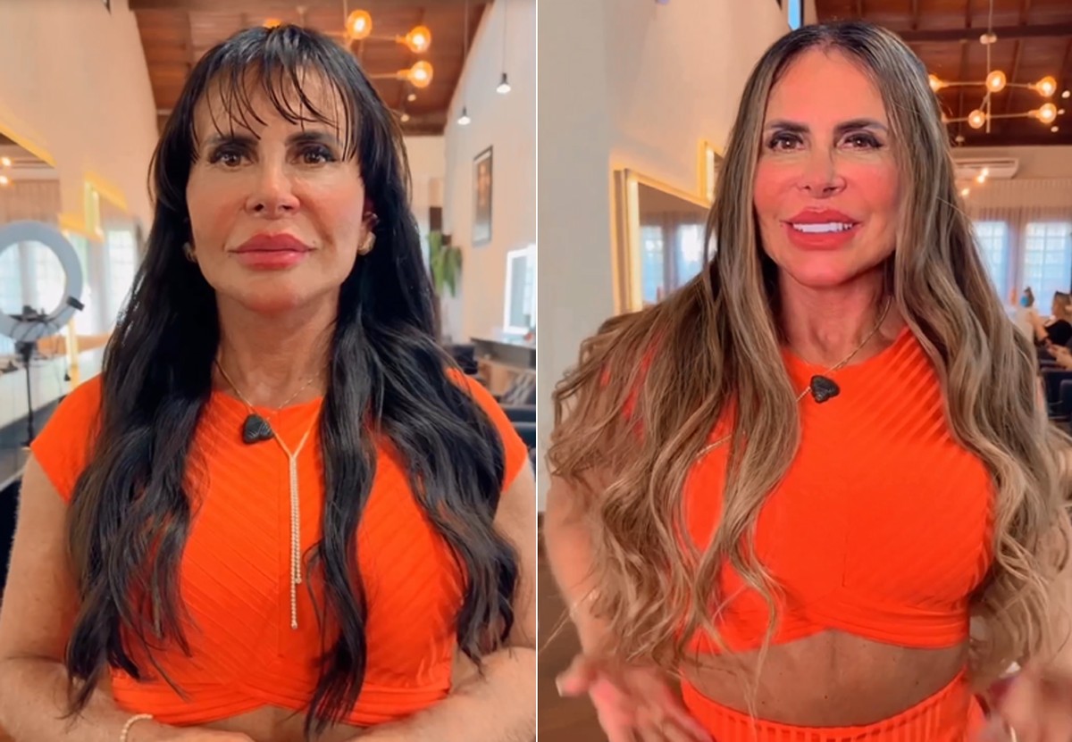 Gretchen muda visual e adota cabelos mais claros: 'Iluminada'; vídeo
