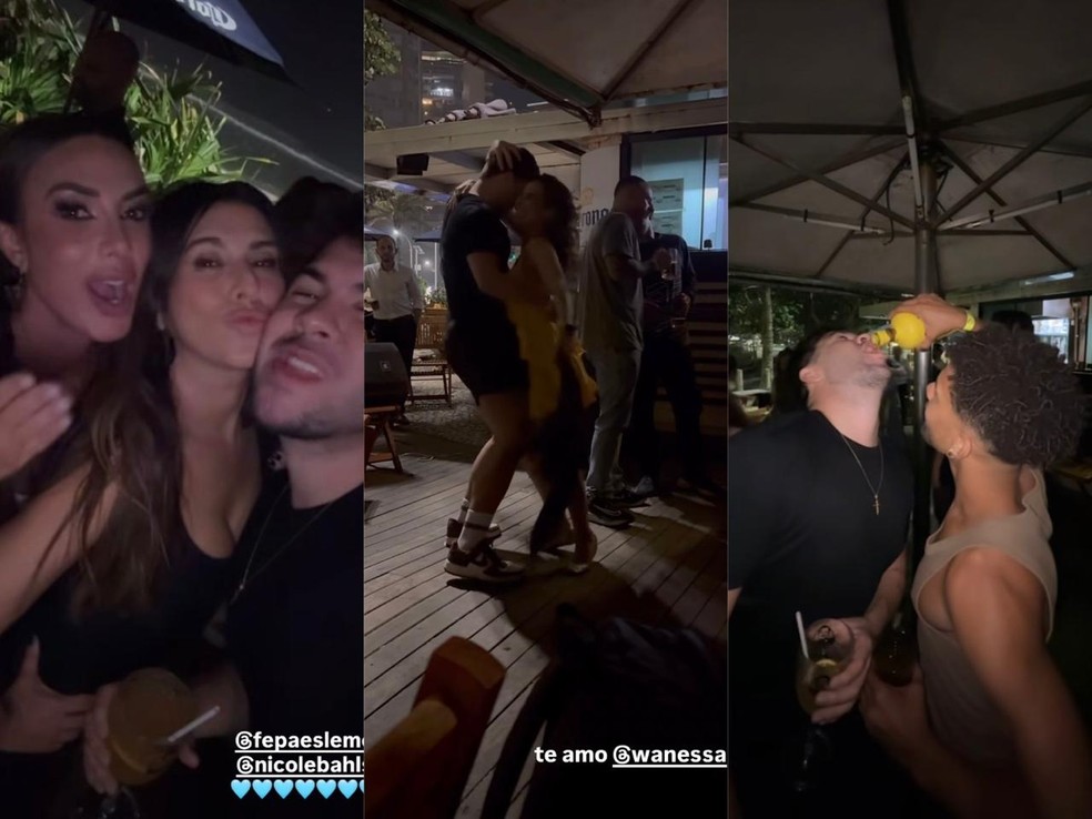 Alvaro e Lucas Leto, do Dança dos Famosos, se beijam em quiosque no Rio