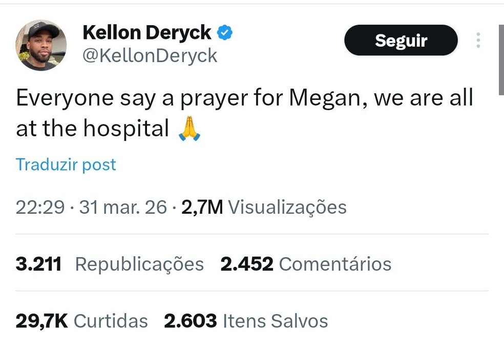 Megan Thee Stallion é hospitalizada 'muito doente' e hair stylist pede ...